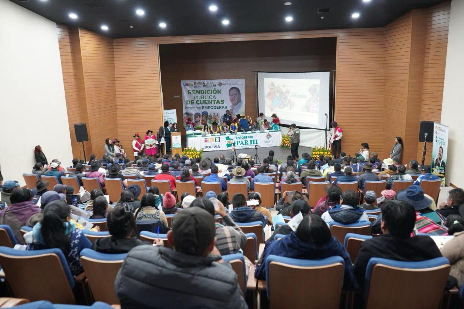 Empoderar ha llevado a cabo 3.659 proyectos productivos en Bolivia, con ...